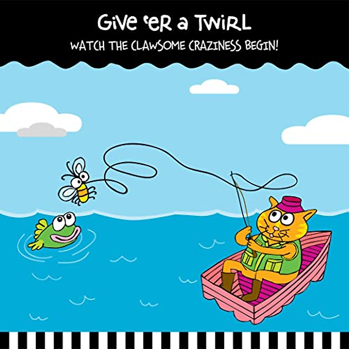 Petmate FAT CAT Interactive Cat Toys - Worm Cat Wand Stuffed with 100% Organic Catnip