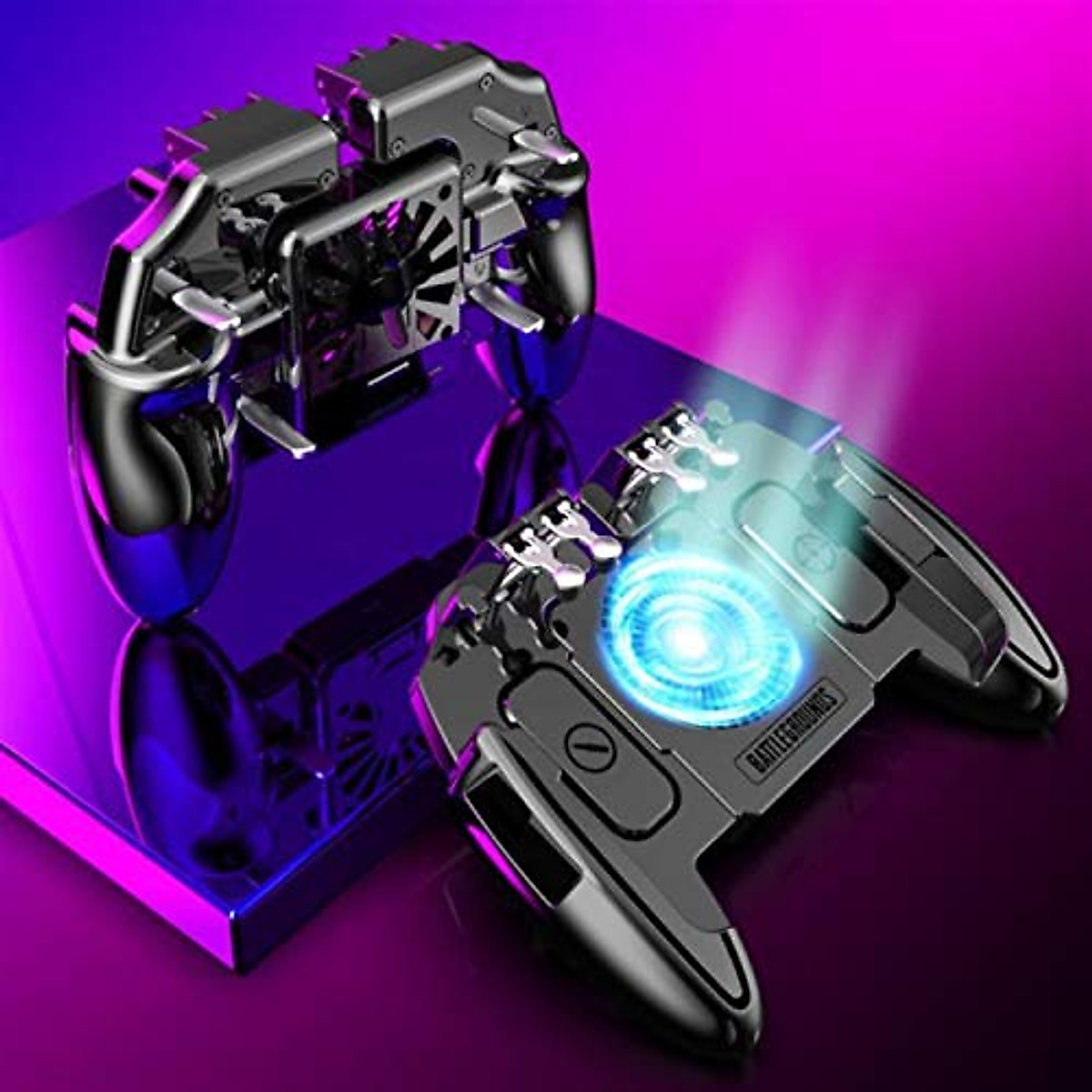 LUULYGO in 2021, The First New 6-Finger Mobile Joystick Controller Gamepad Trigger FPS Cooling Fan Gamepad Joystick for iOS Android Phones Specialty Store