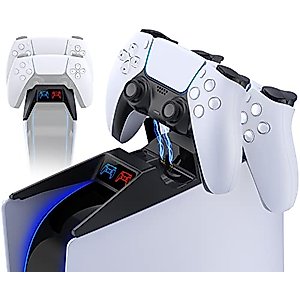 PS5 Controller Charging Station - Fast Charging Dock Compatible with PS5 Controller Charger, Replacement for Playstation 5 DualSense Charging Station - Black