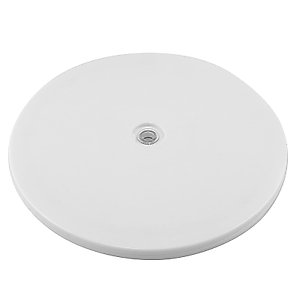Jersvims 8 Inch Acrylic Turntable Platter, White Turntable Organizer Round Rotating Plate for Kitchen Pantry Cabinet Desk Rack Spice Cake Cookie Decorating