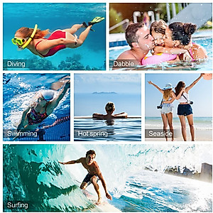 Universal Waterproof Phone Pouch,Floatable Waterproof Phone Pouch Compatible for iPhone 13 12 11 Pro Max XS Max XR X 8 7 Samsung Galaxy s10/s9 Up to 7.0", IPX8 Cell Phone Dry Bag -2 Pack Black+Blue