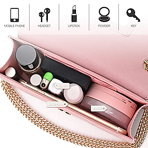 GM LIKKIE Crossbody Clutch Purse for Women, Glitter Evening Bag, Sequin Tassel Wedding Handbag for Party (Pink)