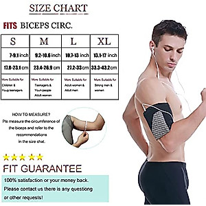 Universal Sports Armband for All Phones. Cell Phone Armband for Running, Fitness and Gym Workouts (iPhone X/8/7/6/Plus,Samsung Galaxy S9/S8/S7/S6/Edge/Plus & LG, Google & More) Black M