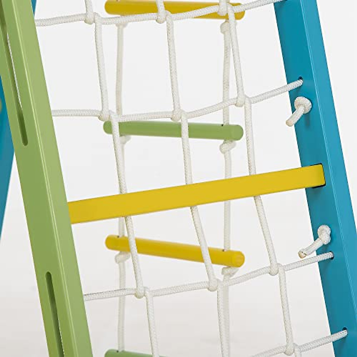 Avenlur Magnolia Indoor Playground 6-in-1 Jungle Gym Montessori Waldorf Style Wooden Climber Playset Slide, Rock Climbing Wall, Rope Wall Climber, Monkey Bars, Swing for Toddlers, Children Kids 2-6yrs