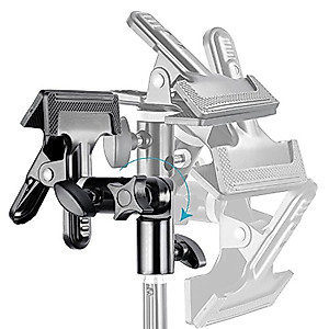 Neewer 3 Pieces Photo Studio Heavy Duty Metal Clamp Holder with 5/8-inch Tripod Light Stand Attachment for Reflector
