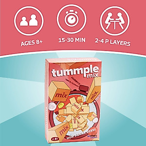 Tummple Mix - Wooden Block Stacking Tower Game – Fun Party Game & Family Board Game for Kids, Teens, & Adults – STEM Educational Game