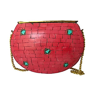 Metal Mosaic Clutch Bag