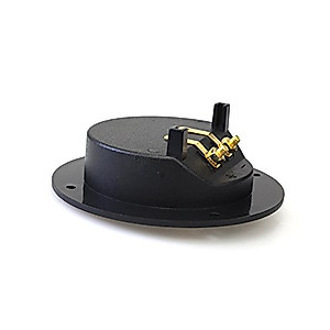 Absolute USA RST-450 4-Inch Round Gold Push Spring Loaded Jacks Double Binding Post Speaker Box Terminal Cup