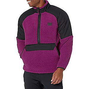 Under Armour Mens Legacy Sherpa 1/2 Zip Soft Shell, (514) Rivalry/Black/Black, Small
