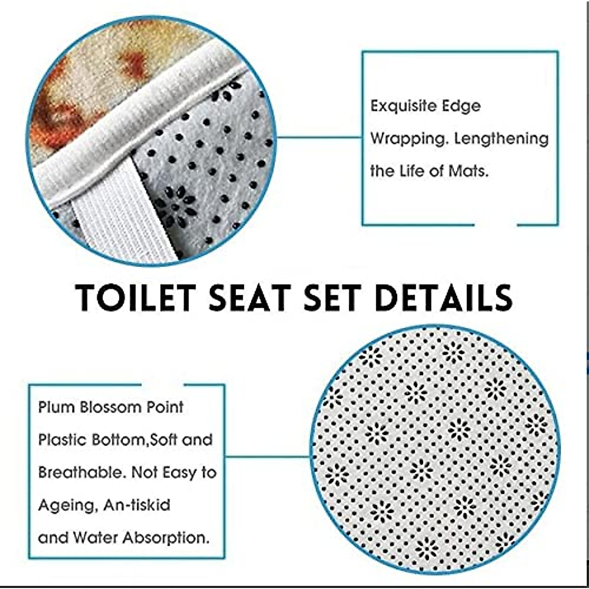 Lingquare 4Pcs/Set Shower Curtain Set in Home Bathroom Oriental Japanese Geisha Girl Bath Curtains Traditional Woman Art Mats Deco with 12 Hooks 71x71in