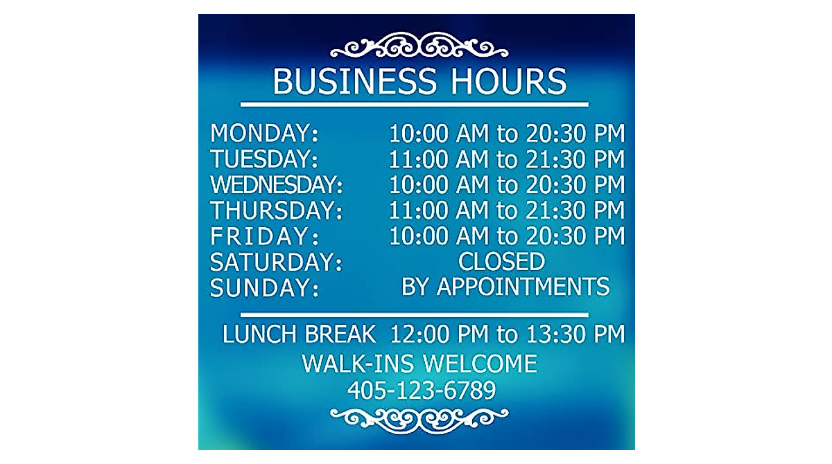 Customize Your Business Hours Sign - LOKAUS Kit