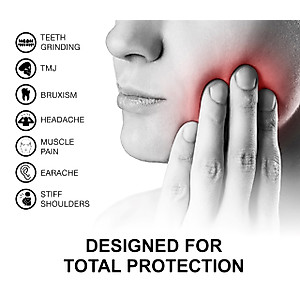 Small Mouth Guard for Women – Custom Fit, Non-Bulky, Moldable – (4) Teeth Grinding Guards & Case – Comfortable Mouthguard, Mouth Guard for Teeth Clenching