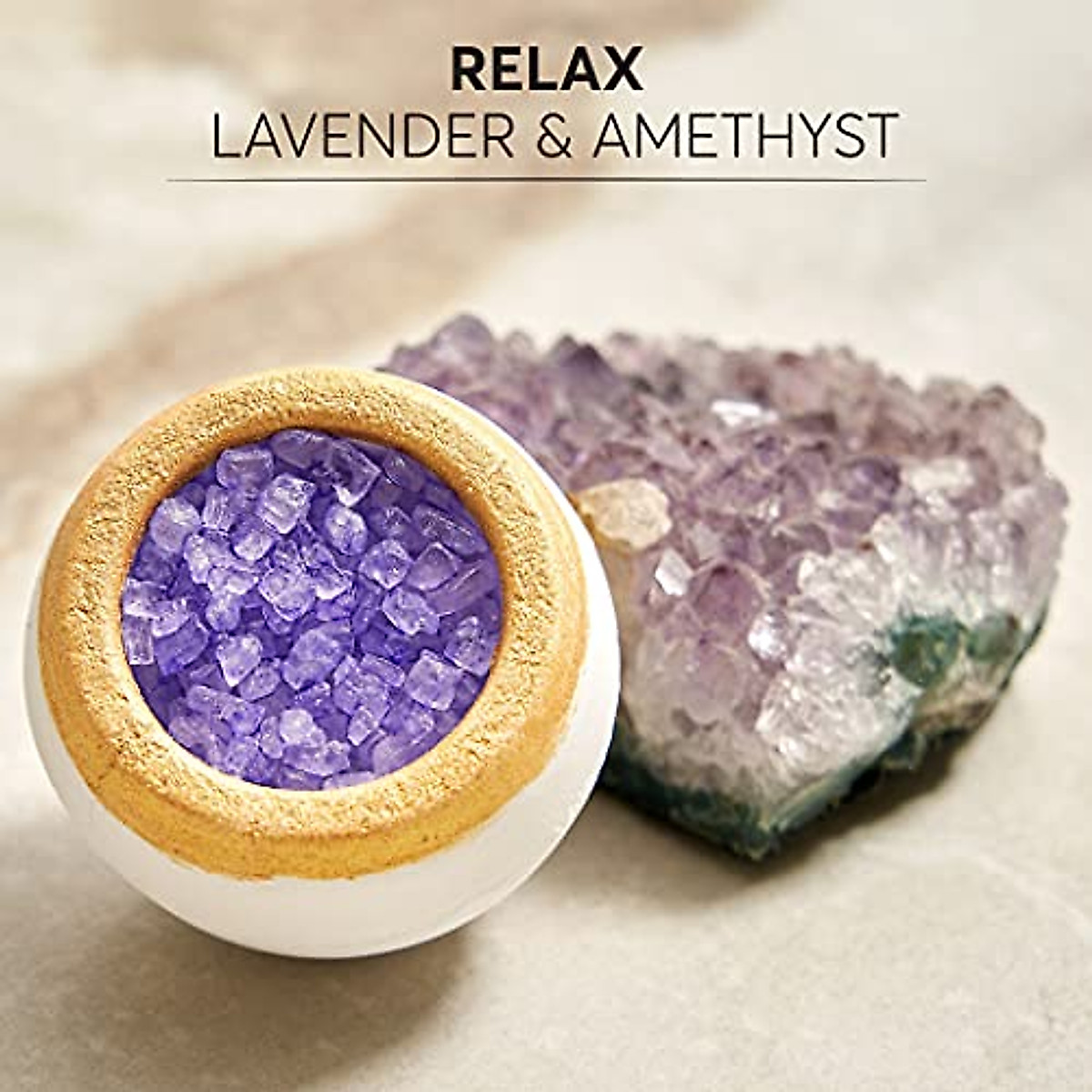 ComfyCozy Crystal Bath Bombs Luxury Gift Set | Relaxation Beauty Self Care Gifts for Her Women Mom Birthday Best Friend Men | 6*50g Organic Bathbombs | Relaxing Aromatherapy Essential Oils Spa Bubble