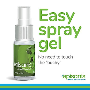 Sentrx Episanis Skin & Wound Gel Spray for Dogs & Cats, Patented BioHance Wound Spray, Cuts, Bites, Hot Spots, Ulcers, 15 ml