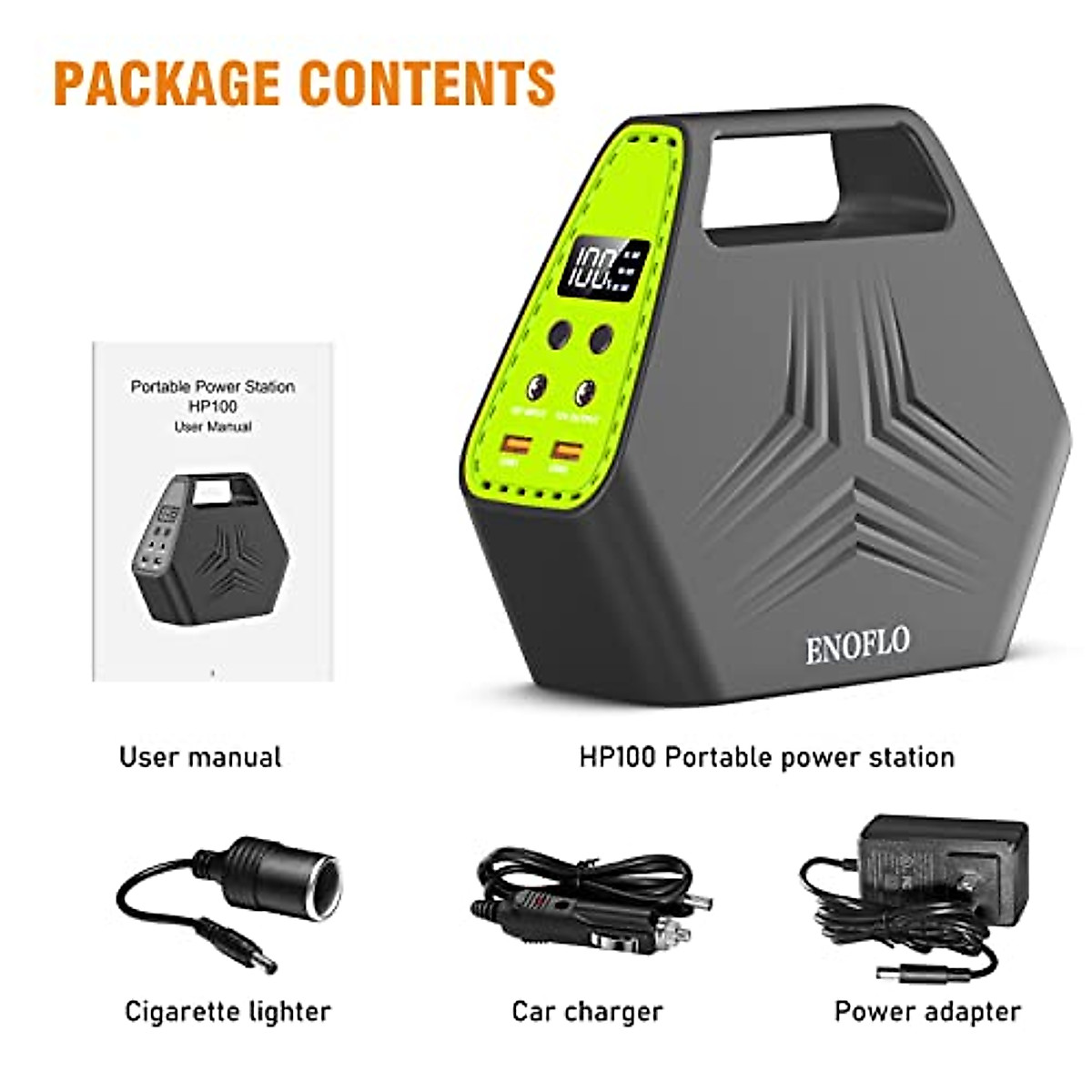 Portable Power Station 97Wh Generator Laptop Charger 26400mAh Battery Pack with AC Outlet 110V Laptop Battery Charger Portable Generators for Home Use Portable Power Bank for Camping Emergency