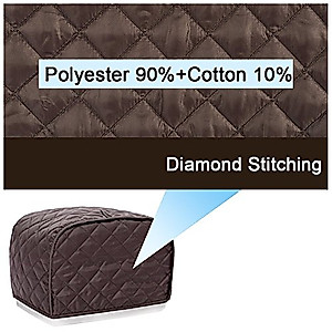 Fellibay Toaster Cover Polyester Toaster Holder Dust Fingerprint Protection for 4 Slice Toaster (Coffee)