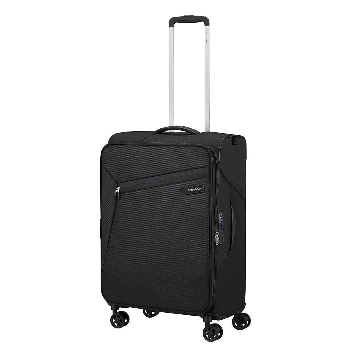 Samsonite Suitcase, Black (Black), Spinner M (66 cm-67/73 L)