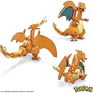 MEGA Pokémon Action Figure Building Toys Set, Charizard With 222 Pieces, 1 Poseable Character, 4 Inches Tall, Gift Ideas For Kids
