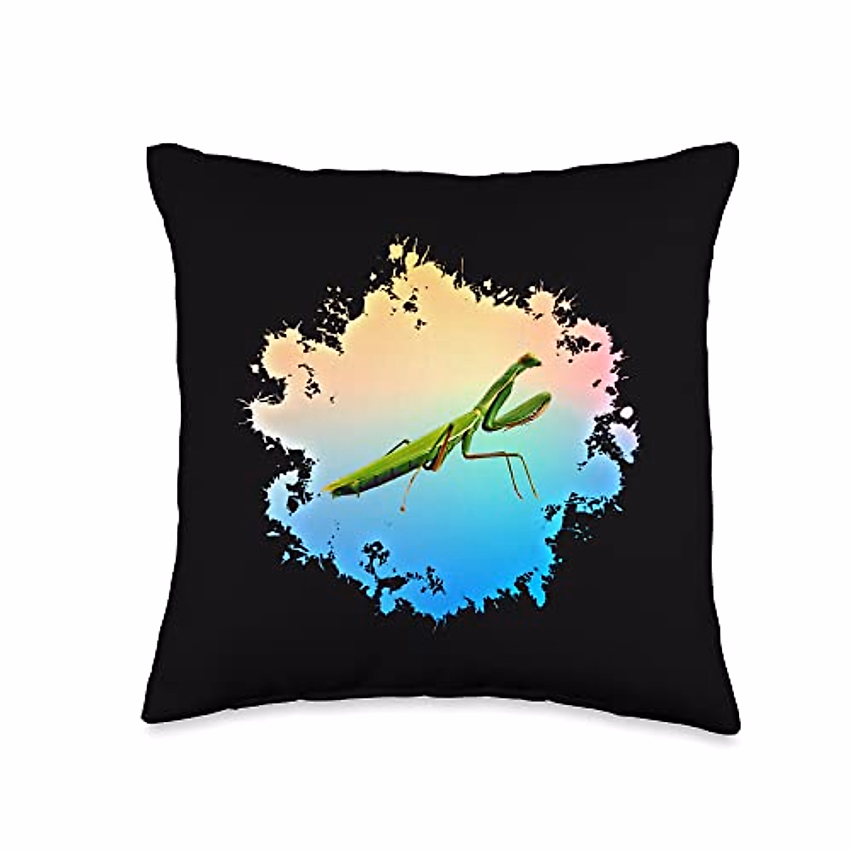 Mantis - Insects Men Women Kids Boys Girls Gift Mantis Throw Pillow, 16x16, Multicolor