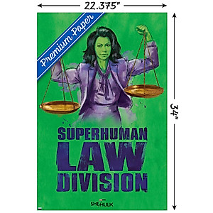 Trends International Marvel She-Hulk: Attorney At Law - Super-Human Law Division Wall Poster, 34L x 22.4W, Premium Unframed Version