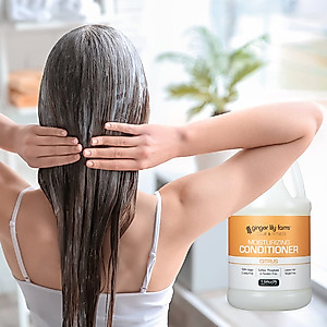 Ginger Lily Farms Club & Fitness Citrus Moisturizing Conditioner, 100% Vegan, Paraben, Sulfate, Phosphate, Gluten & Cruelty-Free, 1 Gallon (Pack of 4 )