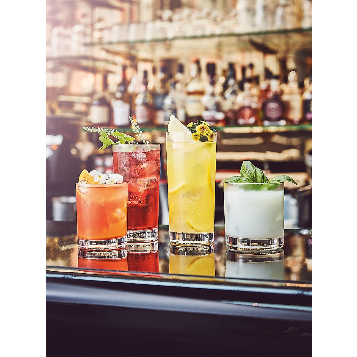 Arc Cardinal Precision Beverage/Iced Tea/Cooler Glass with Sheer Rim, Made in USA, 15.5-Ounce, Set of 12