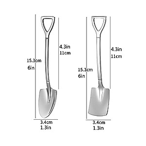 Cooking Spoons 304 Stainless Steel Net Red Shovel Spoon Creative Cute Small Spoon Household Watermelon Artifact Special Shovel Spoon 4pcs Table Spoons (Color : C)