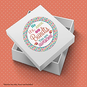 “No IFS, Ands, or Bundts” Teacher, Staff, or Employee Appreciation Thank You Sticker Labels, 40 2" Party Circle Stickers by AmandaCreation, Great for Envelope Seals & Gift Bags…