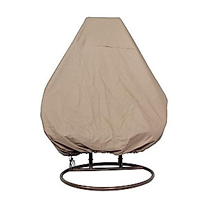 LeisureMod Hanging Swing Egg Chair Patio Indoor Outdoor Use Canvas (Outdoor Cover)