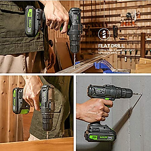 GALAX PRO 20 V Max Cordless Combo Kit, 20 N.m Impact Drill Driver, Reciprocating Saw 0-3000 SPM, 1.3 Ah Li-ion Battery Pack with Charger and 7 Pieces blades