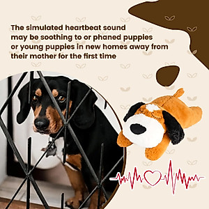 Trail Tail Dogs Calming Toy with Heartbeat, Dog Anxiety Relief Calming Aid,Anxiety Relief for Dogs Calming,Box Included a pet Calming Collars,48h Warm Pack,Plush Puppy Toy,Heartbeat Toy(Black)