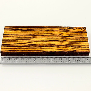 Knifes Scales Made of Bocote Wood, Bookmatched Handle Blank Exotic Knife Scales Wood