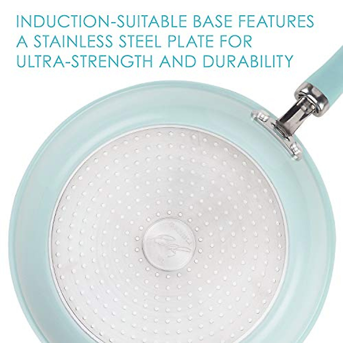 Rachael Ray Create Delicious Nonstick Cookware Pots and Pans Set, 13 Piece, Light Blue Shimmer