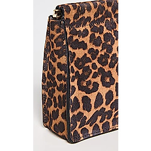 Jerome Dreyfuss Women's Clic Clac L Clutch, Leopard, Print, Brown, One Size