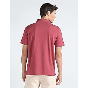 Calvin Klein Men's Smooth Cotton Mini Dash Crewneck Polo Shirt