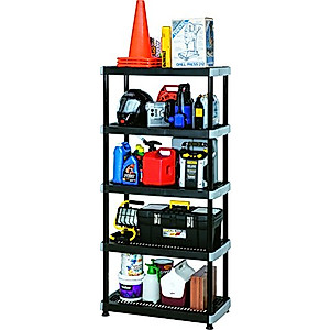 Rimax 9494 5 Shelf Storage Rack, Black