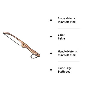 BREAD SLICER ISLICE.ca Serrated Bread Knife - Solid Oak Bow Bread Cutter for Homemade Bread - 17 inch - Easy Grip Handle For Slicing Bagels, Sourdough Loaf, Baguette - Premium Kitchen Gift