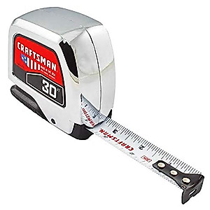 Craftsman Tape Measure, Chrome Classic, 30-Foot (CMHT37330S), 30-foot