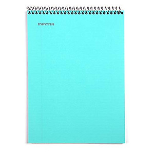 Mintra Office TOP BOUND Durable Spiral Notebooks (Teal, Purple, White, College Ruled 3pk)