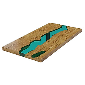 Epoxy Table, Live Edge Wooden Table, Epoxy Resin River Table, Natural Wood,Dining Table, Natural Epoxy Table, Resin Table 42" x 72" Inch