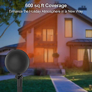 Auxiwa Halloween Lights Outdoor Decorations Projector Show Indoor LED Pumpkin Projection Outside Spotlight for Holiday House Wall Landscape Party Decorations