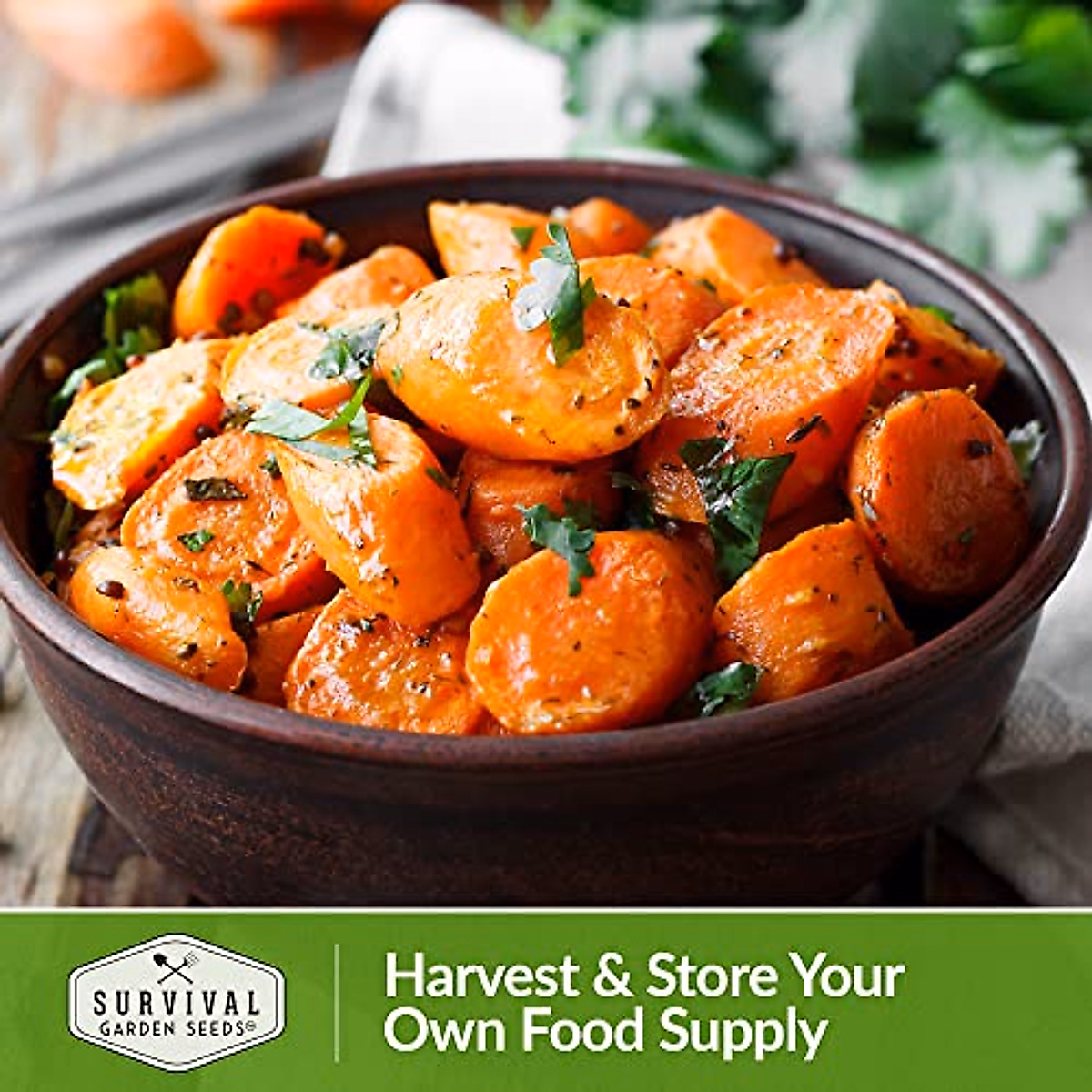 Survival Garden Seeds - Tendersweet Carrot Seed for Planting - Packet with Instructions to Plant and Grow Long Crunchy Orange Carrots in Your Home Vegetable Garden - Non-GMO Heirloom Variety