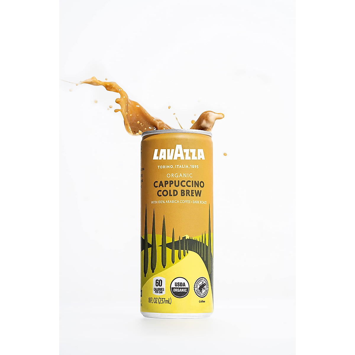 Lavazza Organic Cappuccino Cold Brew Coffee - (8 Fluid Ounce - Pack of 4)