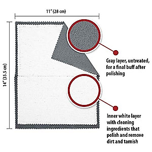 Pro Size Polishing Cleaning Cloth Pure Cotton Made in USA for Gold, Silver, and Platinum Jewelry, Eco Friendly Large Cleaner Cloth 11 x 14 in. Keeps Jewelry Clean and Shiny