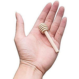 Wood Honey Dipper Sticks - Searea 100Pcs 3Inch Wooden Honey Dipper Stick Wooden Syrup Dippers Honeycomb Sticks Perfect for Drizzling Honey,Maple Syrup,Chocolate, Caramel,Honey Spoons