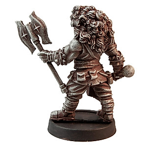Stonehaven Miniatures Female Orc Cleric Miniature Figure, 44mm - 100% Pewter Metal - Includes Slotted Creator Base - for 28mm Scale Table Top War Games - Designed & Made in USA