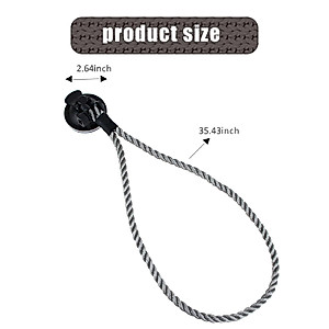 Yumfugu 1 PC Car Cowboy Hat Mounts with 35.4In Rope, 2.6In Plastic Automotive Dash Hat Rack Suction Cup Hook, Universal Vehicle Hat Holder Accessories for Cars Trucks SUVs Home Doors (Gray)