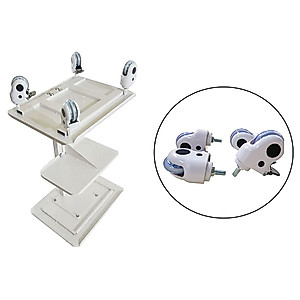 PreAsion Dentist Cart Multi-Function Mobile All High-Carbon Steel 3 Layers Trolley Weigh- Scale 40-70kg with Brake Wheels for Dental Hospital Nurse Emergency Lab