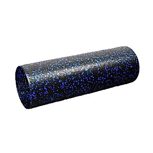 NEXO Fitness High-Density Round Foam Roller for Muscle Soreness Recovery, Exercise, Massage - 18", 24", 36" Blue Fleck (18 Inch)