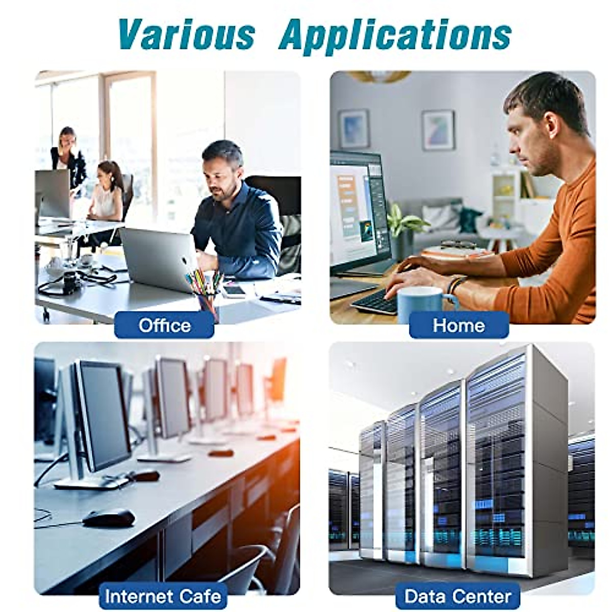 VMUND Cat 8 Ethernet Cable 100 Ft, High Speed Cat8 Flat Internet Cord 100 Foot, Outdoor Shielded Long LAN Network Patch Wire with Rj45 Connectors for Modem Gaming Laptop Computer PC, Black